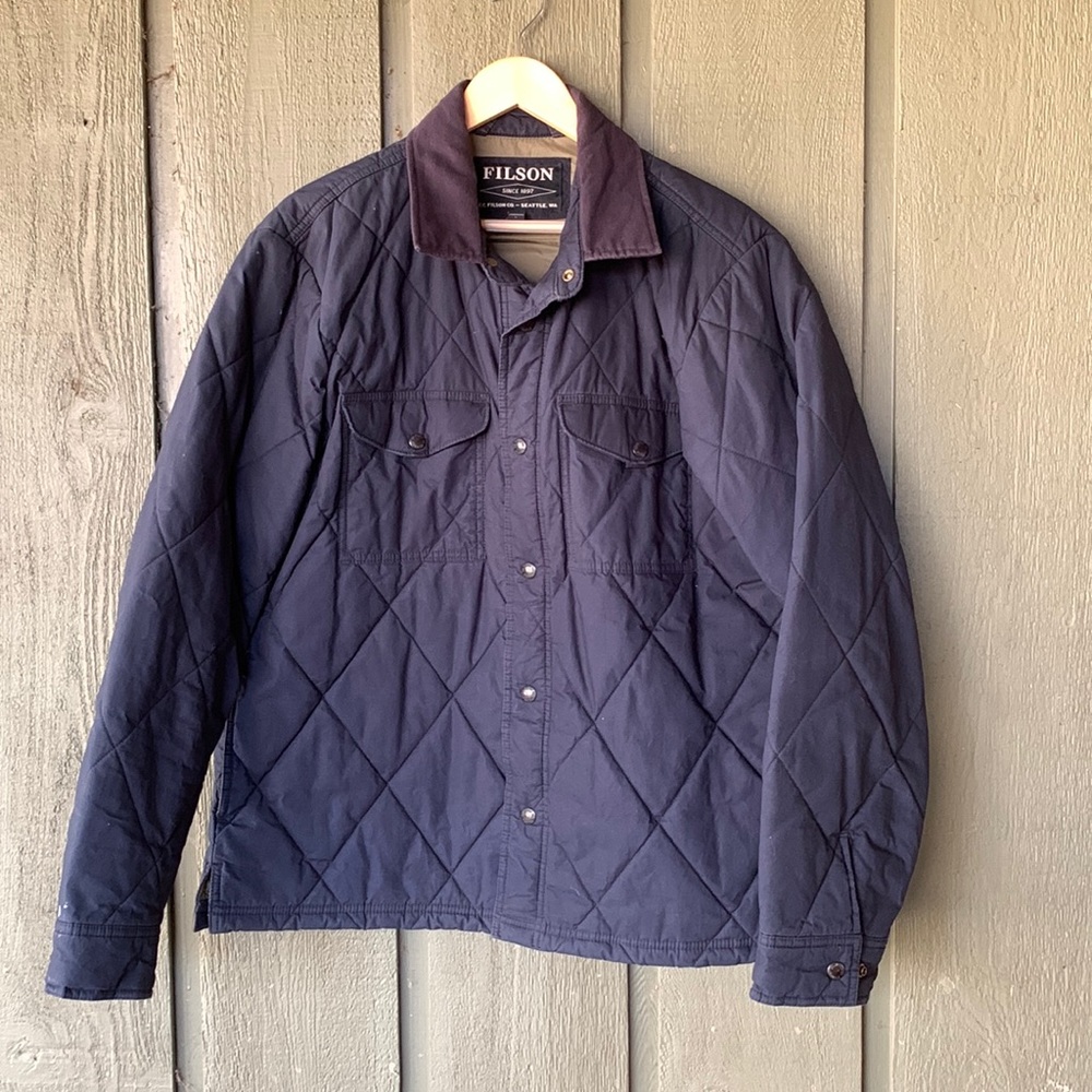 Filson Hyder Quilted Jacket - Navy Blue - Men’s L - Gem